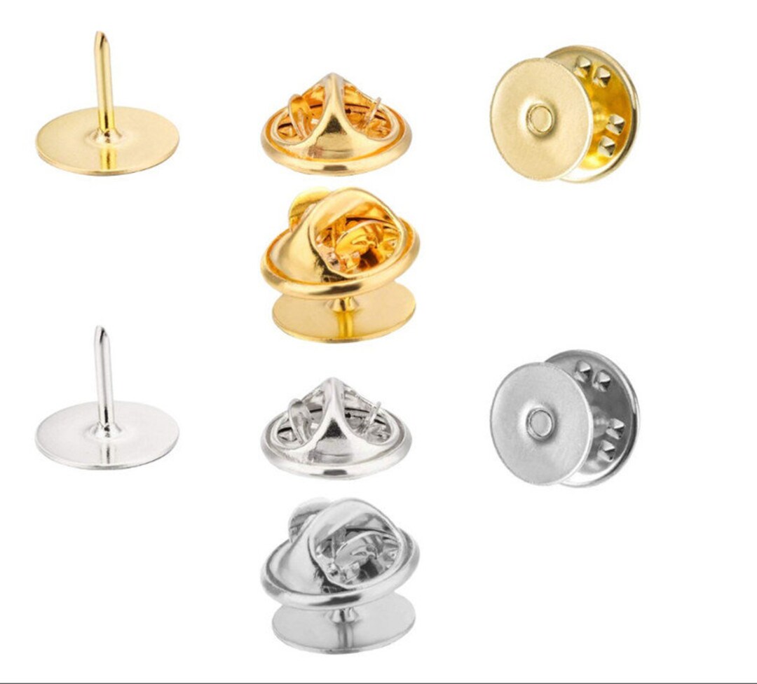 20 Pcs/set DIY Brooch Holder Badge Holder Jewelry Finding Brooch Base ...