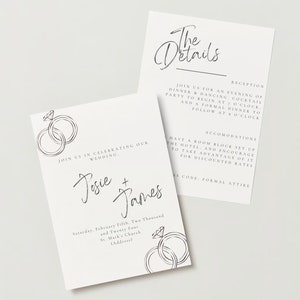 Editable Wedding Ring Wedding Invitation Template, Printable, Wedding ...