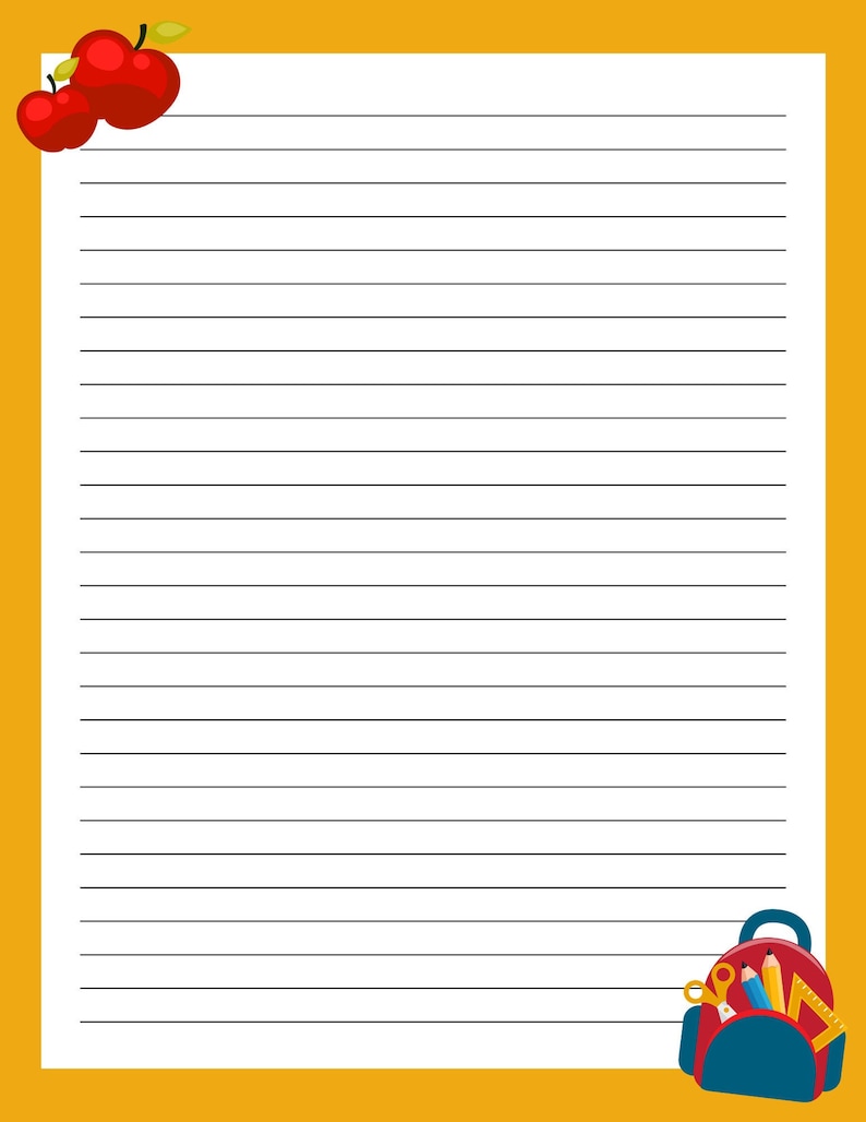 Teacher/school - Printable Journal Pages, Digital Download, Stationery ...