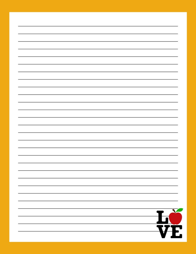 Teacher/school - Printable Journal Pages, Digital Download, Stationery ...