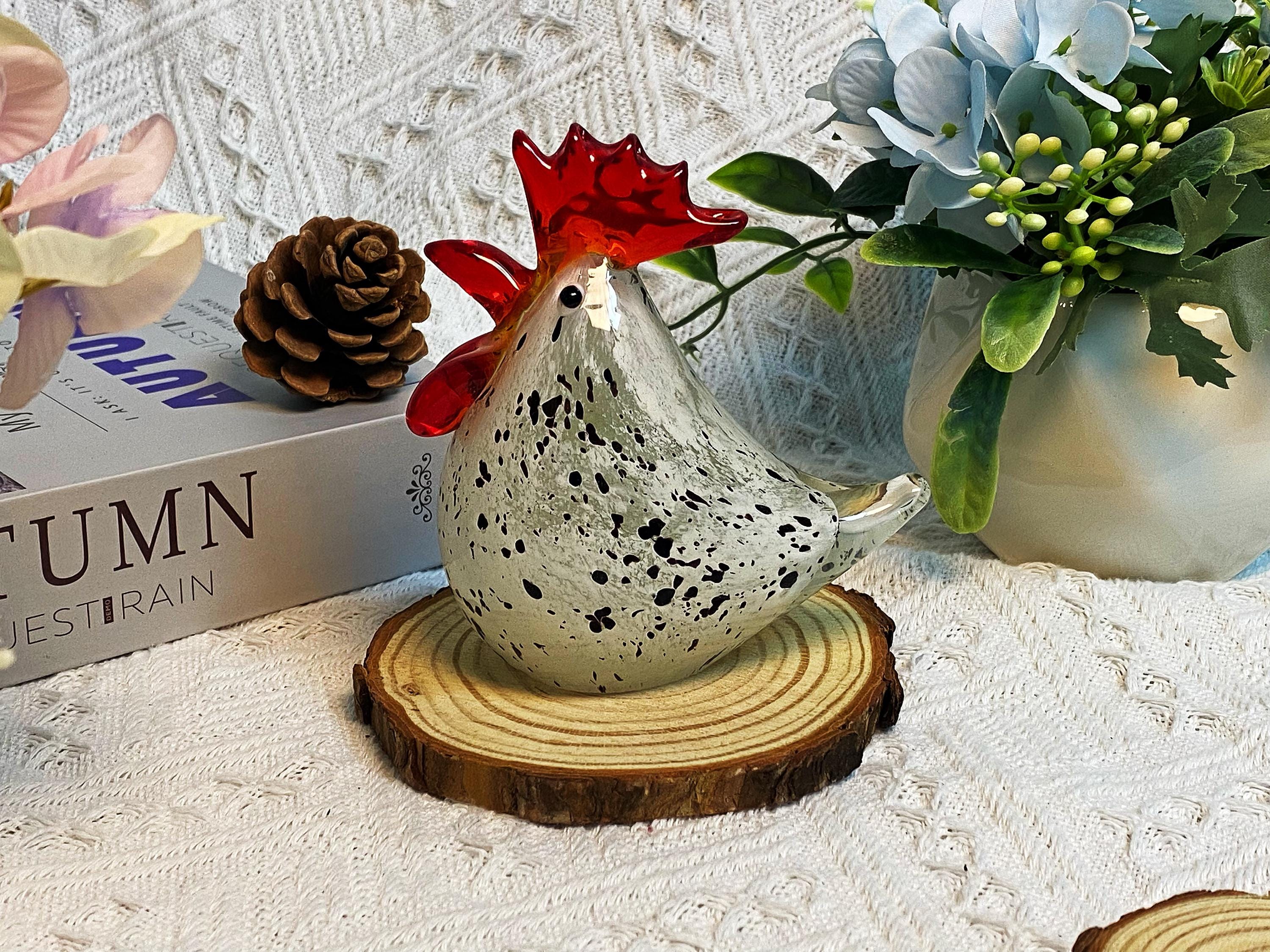 Glass Hen, Hen Statue, Glass Animals, Murano Hen Statue, Hand Blown ...