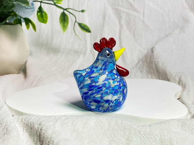 Glass Hen, Hen Statue, Glass Animals, Murano Hen Statue, Hand Blown ...