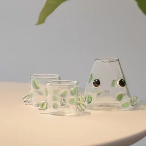 Blue & Green Adorable Frog Pattern Drinkware Unique Animal Glass Cup - Etsy