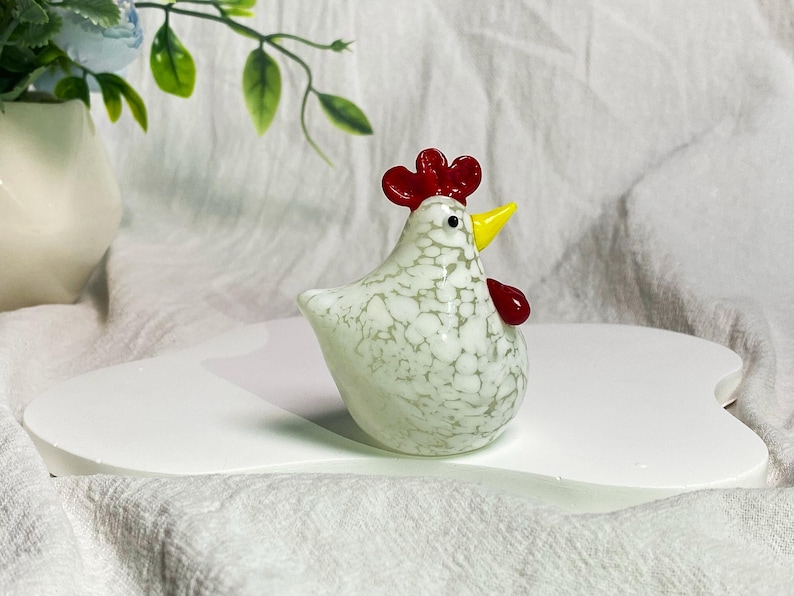 Glass Hen, Hen Statue, Glass Animals, Murano Hen Statue, Hand Blown ...