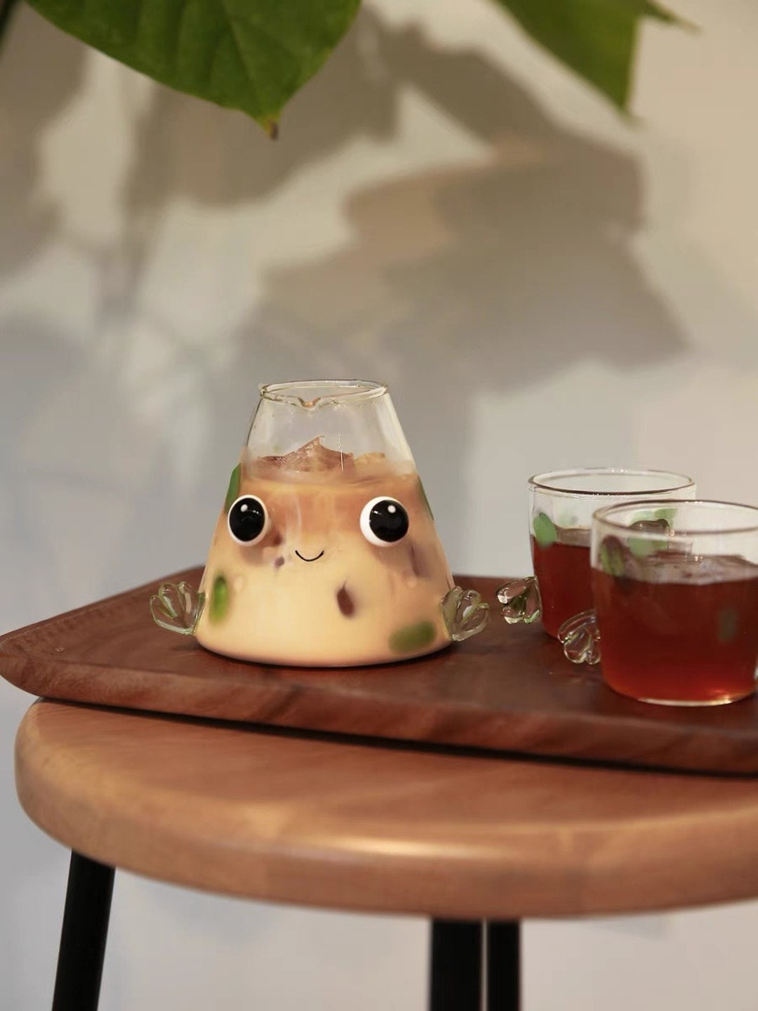 Blue & Green Adorable Frog Pattern Drinkware Unique Animal Glass Cup - Etsy