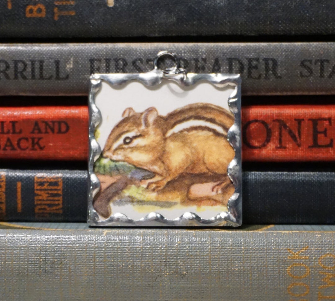 Tasha Tudor Chipmunk Pendant Chipmunk Charm Tasha Tudor Book Jewelry ...