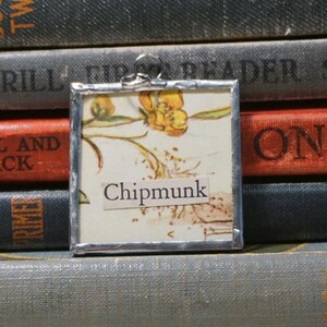Tasha Tudor Chipmunk Pendant Chipmunk Charm Tasha Tudor Book Jewelry ...