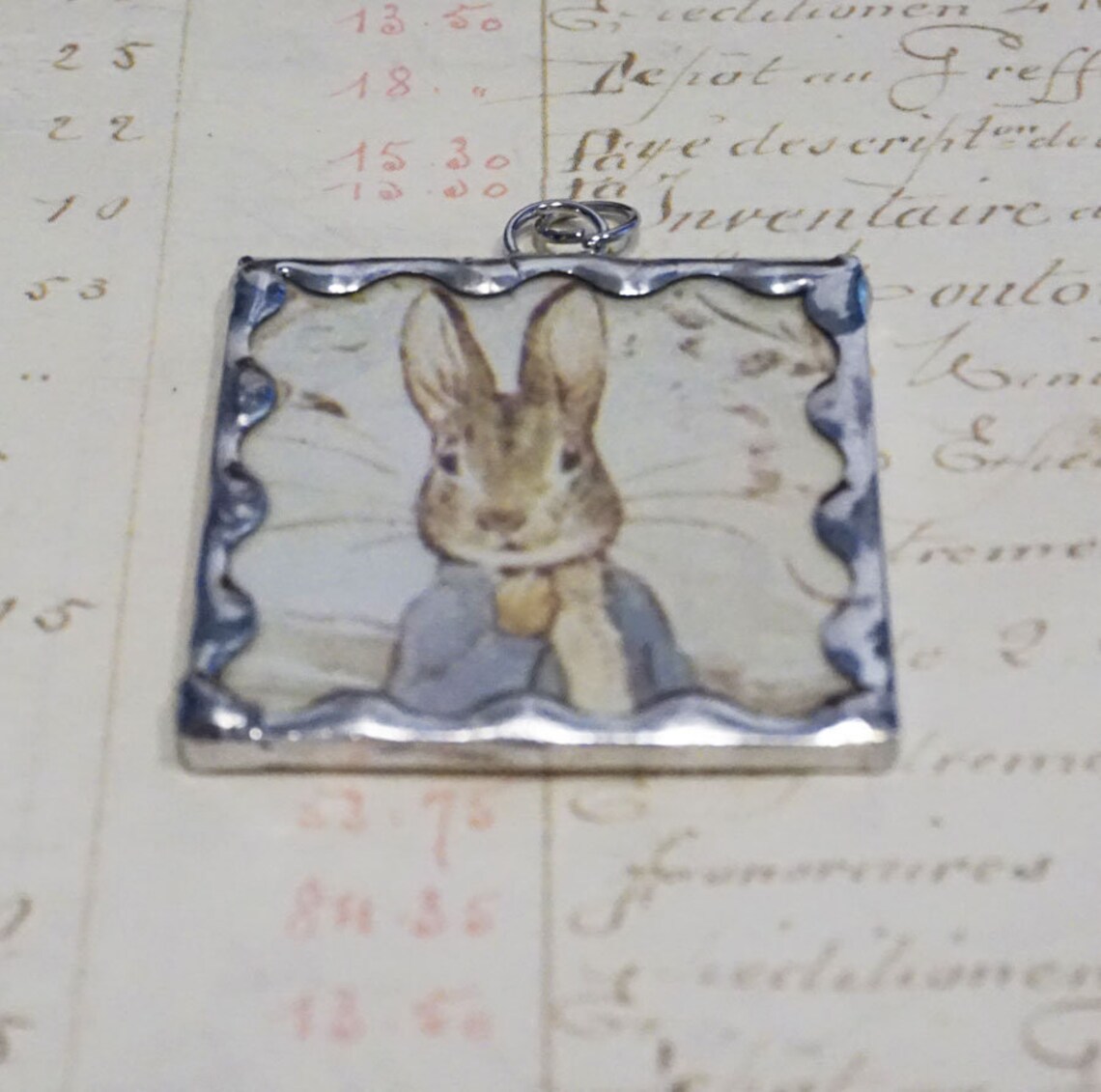 Peter Rabbit Pendant Made With Vintage Beatrix Potter Book Illustration ...