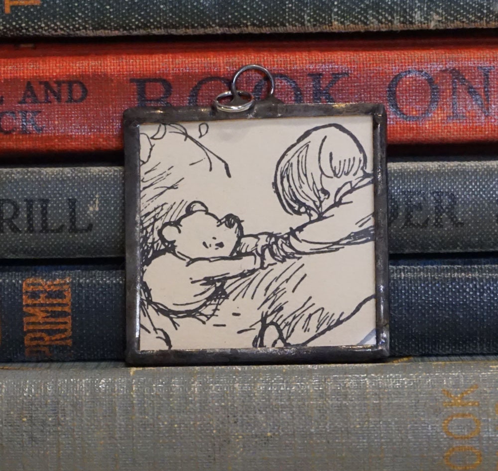 Winnie the Pooh Pendant Pooh Stuck in a Hole Classic Pooh - Etsy