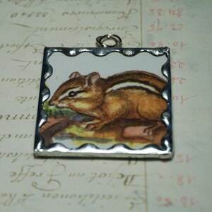 Tasha Tudor Chipmunk Pendant Chipmunk Charm Tasha Tudor Book Jewelry ...