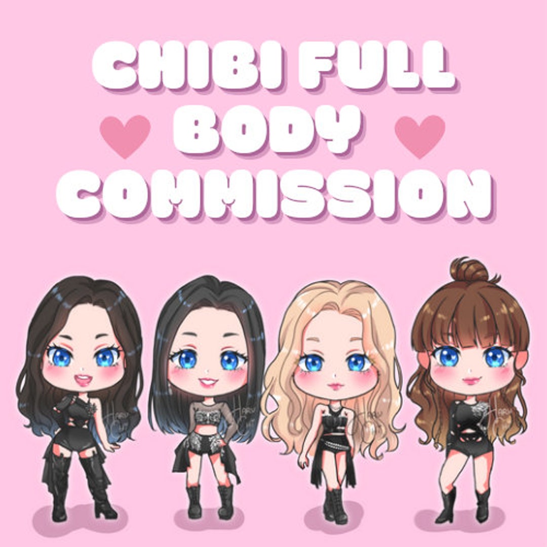 Personalized Full Body Chibi Illustration - Etsy