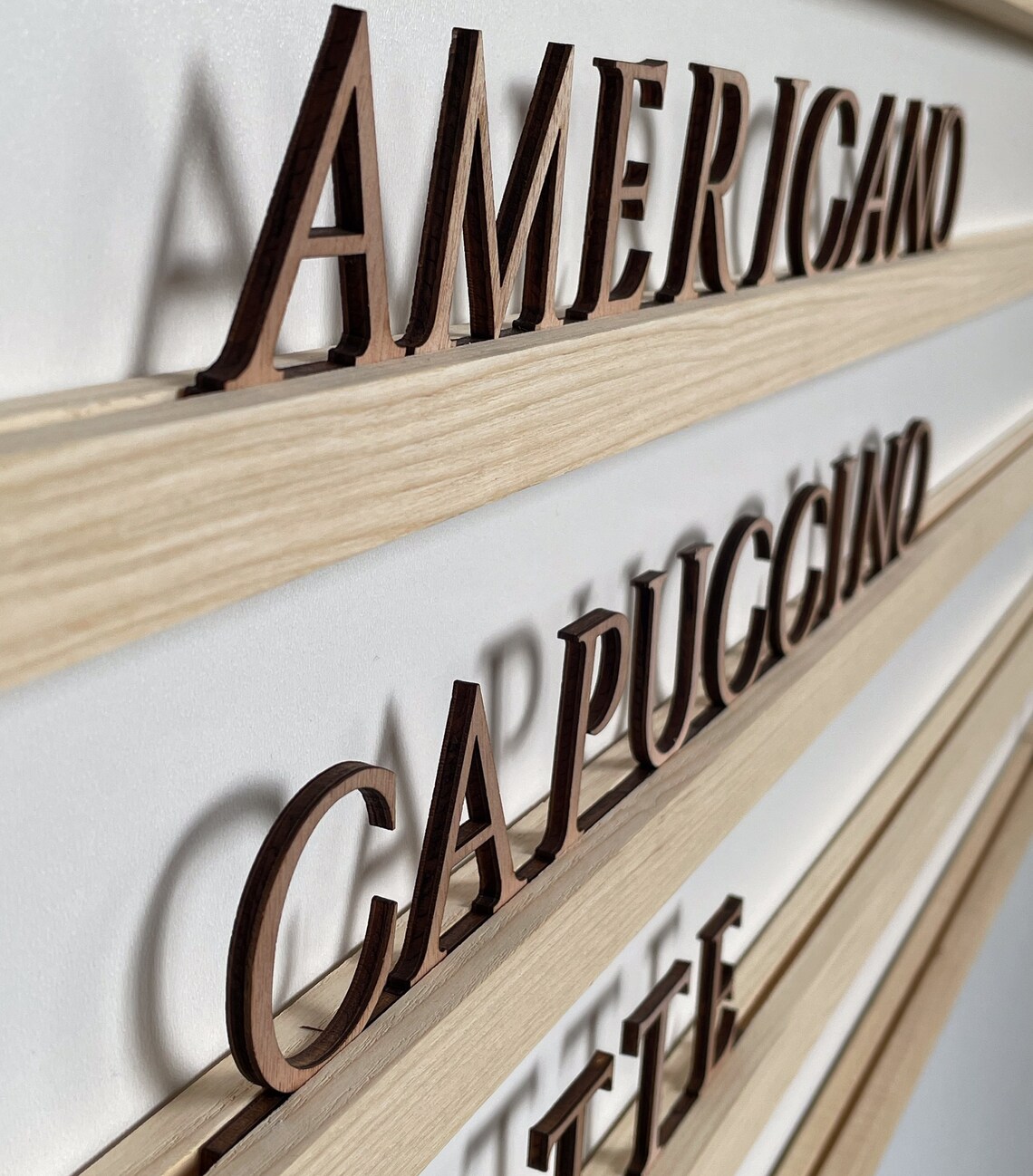 Coffee Shop Bar Sign, Wooden Letter Board, Cafe Menu Holder, Acrylic ...