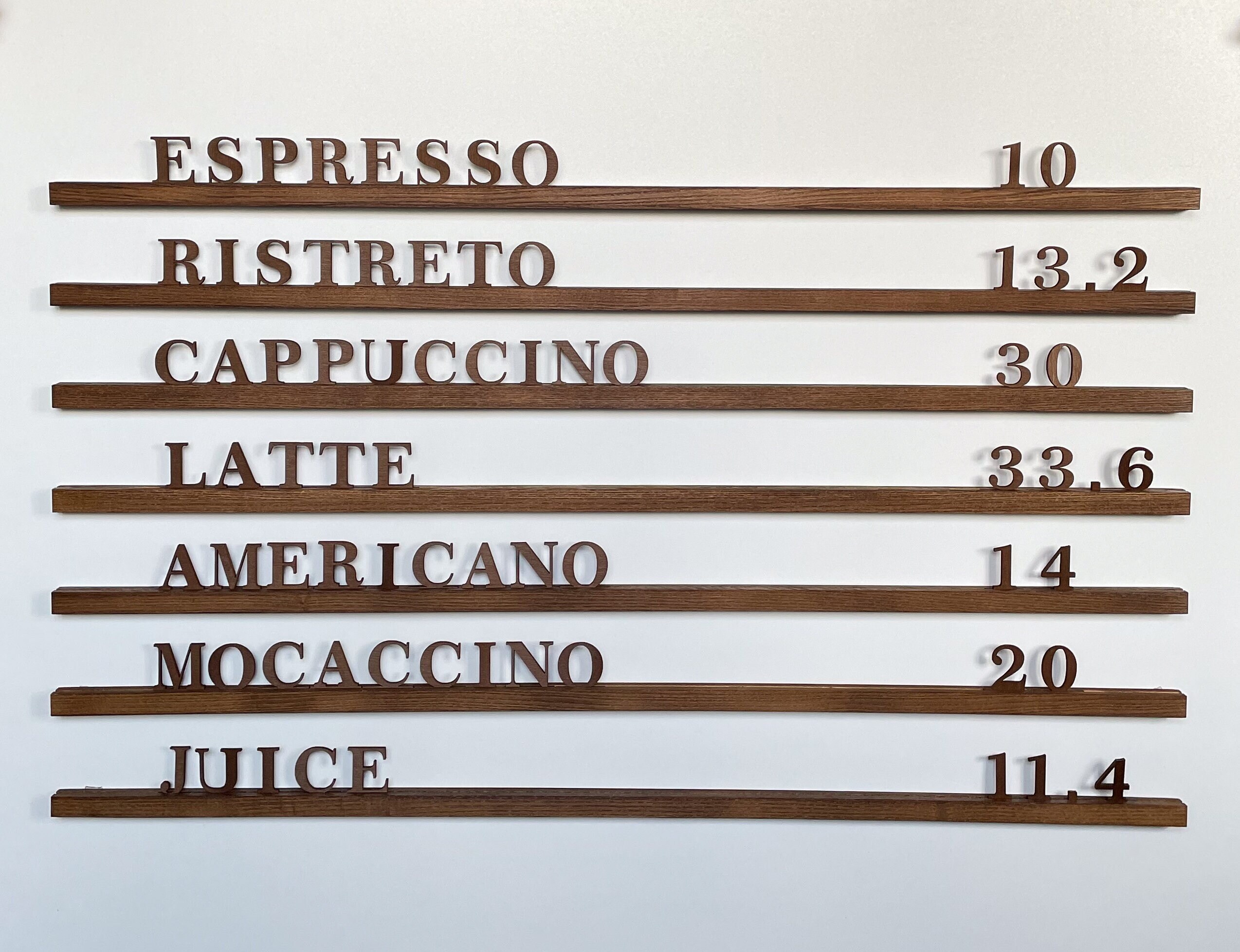 Wall Mounted Menu Rails With Changeable Letters, Wood Wall Menu Board ...