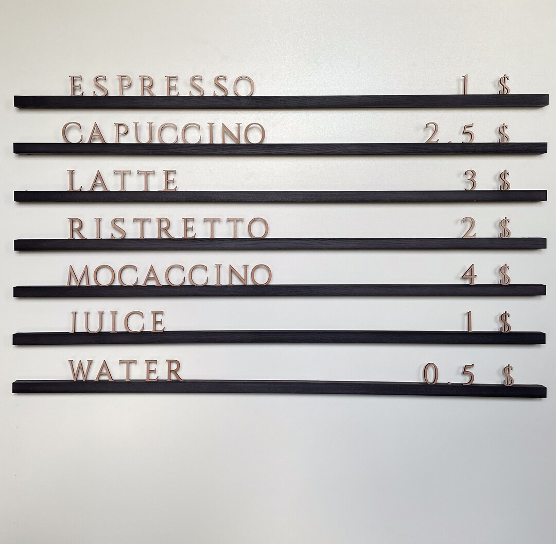 Chalkboard Menu, Wall Mounted Menu Board, Message Board, Personalized ...