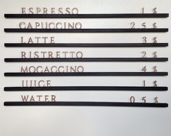 Letter Board, Message Board, Personalized Wall Menu, Wall Mounted Menu ...