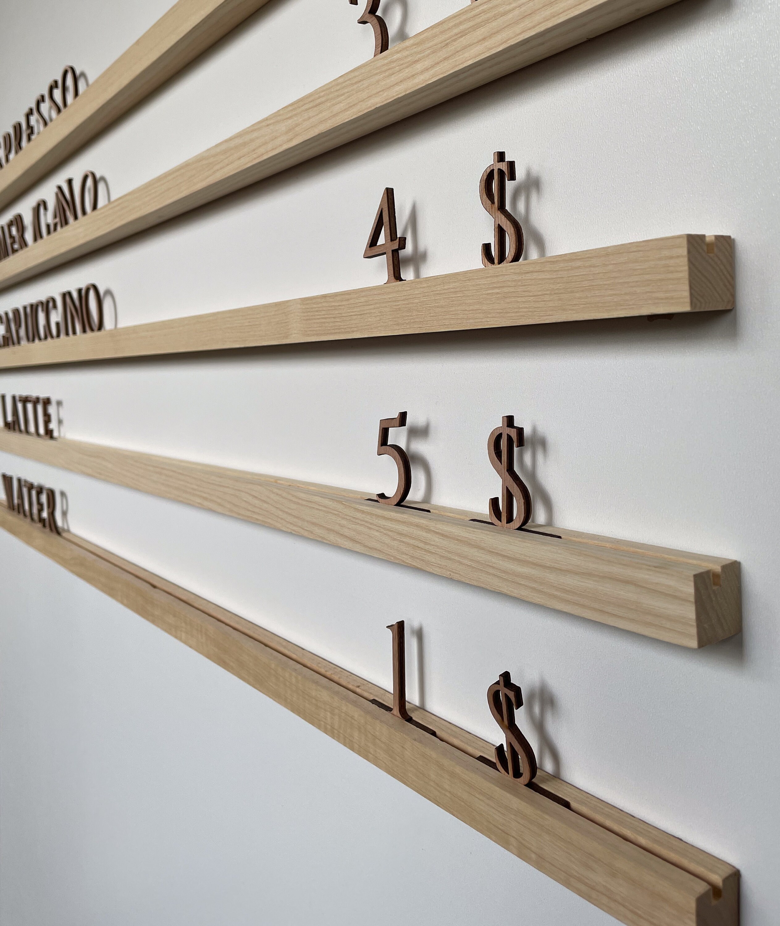 Coffee Shop Bar Sign, Wooden Letter Board, Cafe Menu Holder, Acrylic ...