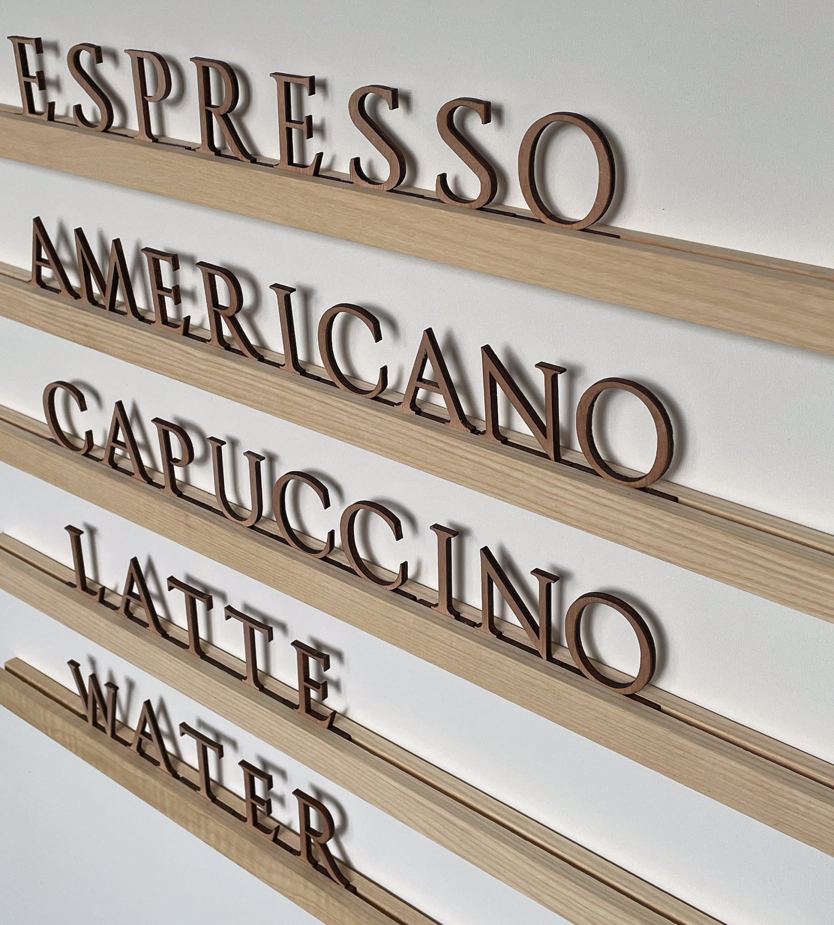 Coffee Shop Bar Sign, Wooden Letter Board, Cafe Menu Holder, Acrylic ...