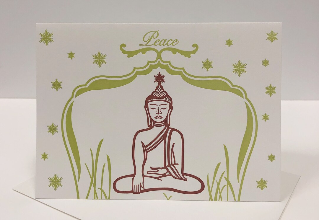 Letterpress Buddah Cards - Etsy