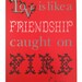 Fire Love Friendship Poster (red) - Etsy
