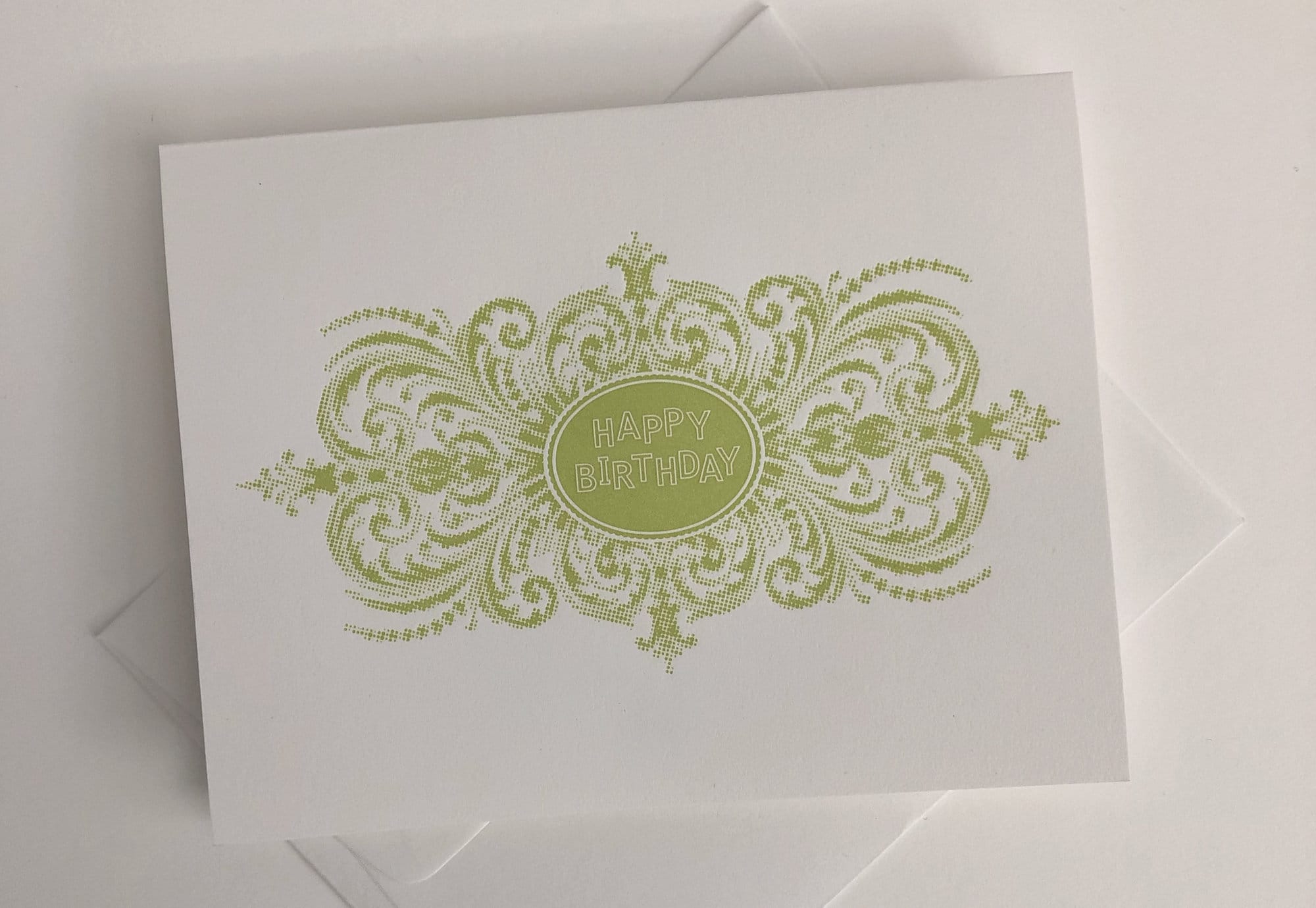 Arabesque Letterpress Birthday Card - Etsy