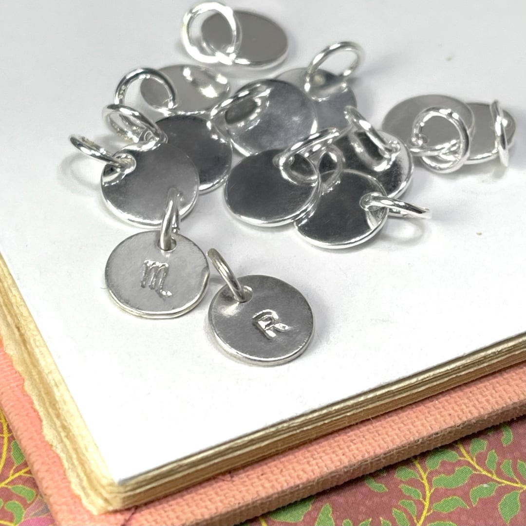 Round Customizable Charm Plain or Personalized DIY Jewelry - Etsy
