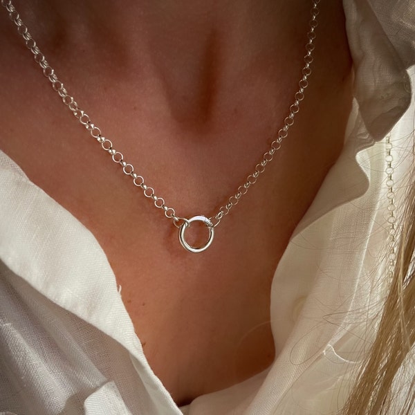 Sterling Silver Charm Necklaces - Etsy