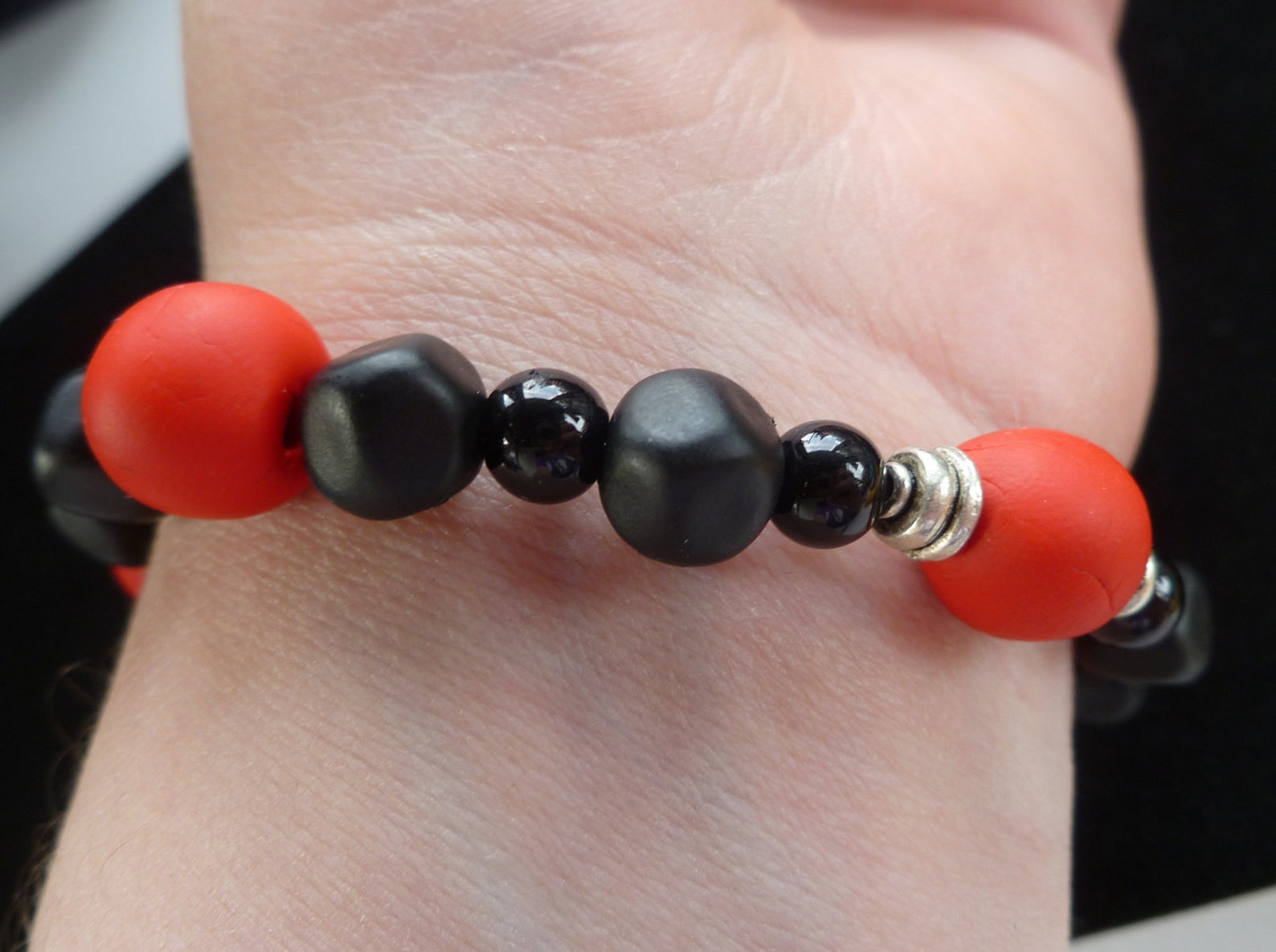 Red and Rhinestone Bracelet - Etsy