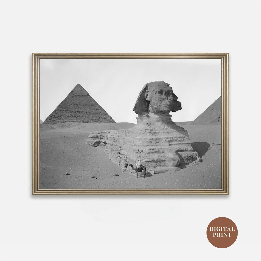 Printable Vintage the Great Sphinx of Giza Wall Art - Instant Download ...