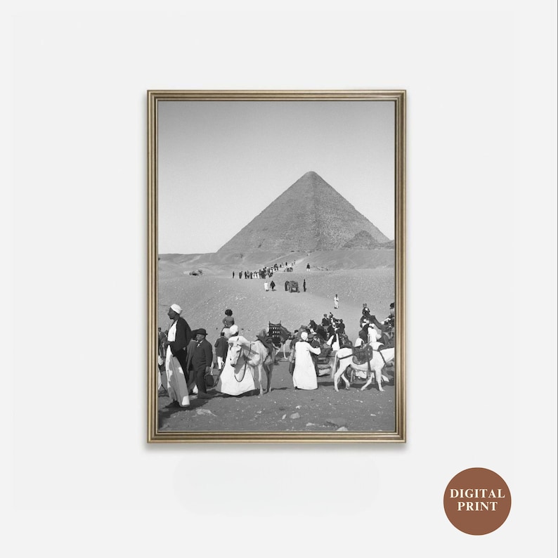 Printable Vintage Pyramids of Giza Wall Art Instant Download, Digital ...