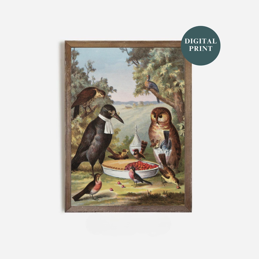 Printable Vintage Art Who Killed Cock Robin, Digital Download, Classic ...