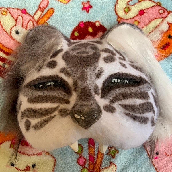 Snow Leopard Therian Mask - Etsy