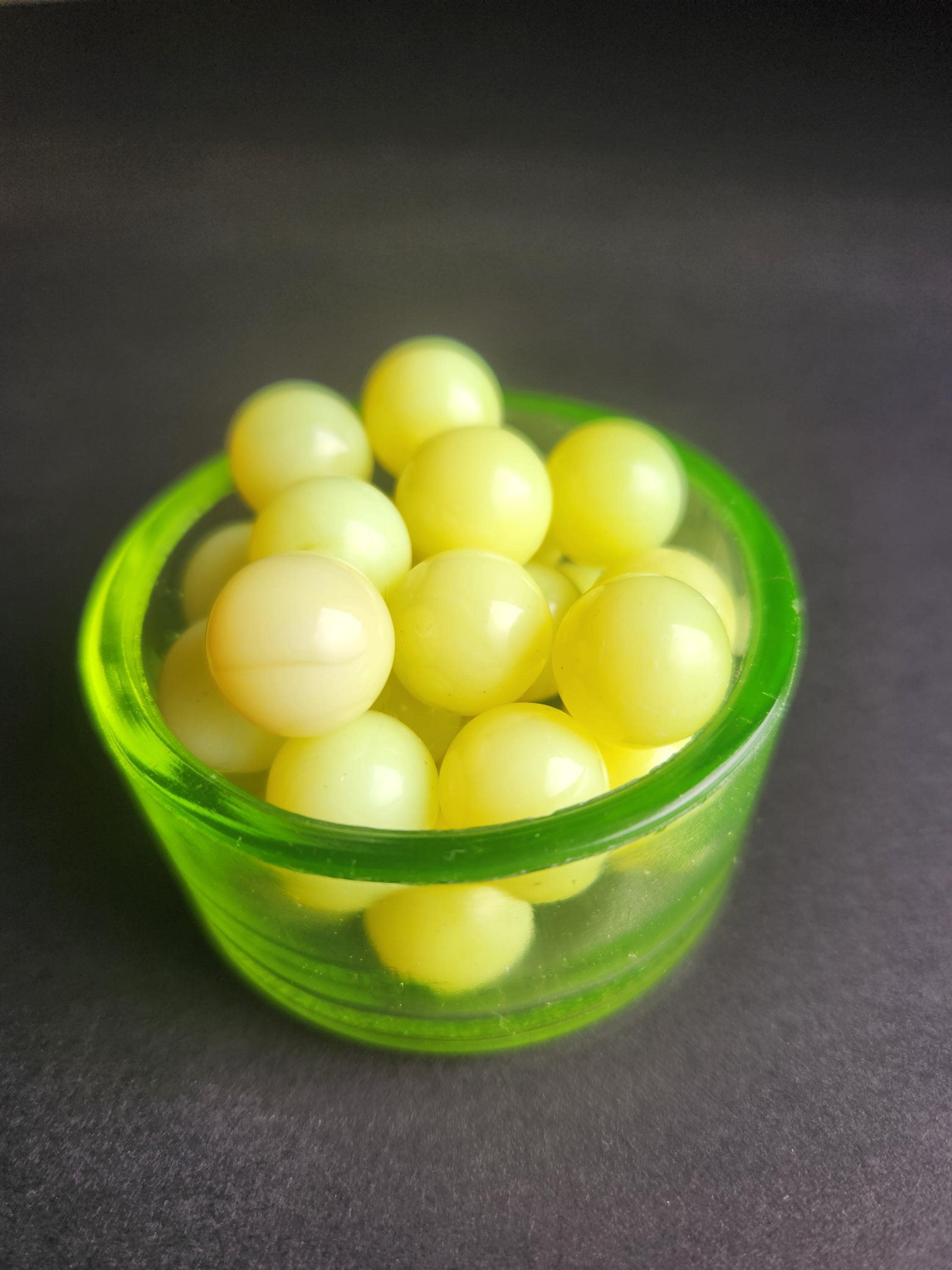 Vaseline Glass Yellow Custard Swirl Marbles Set of 5 - Etsy
