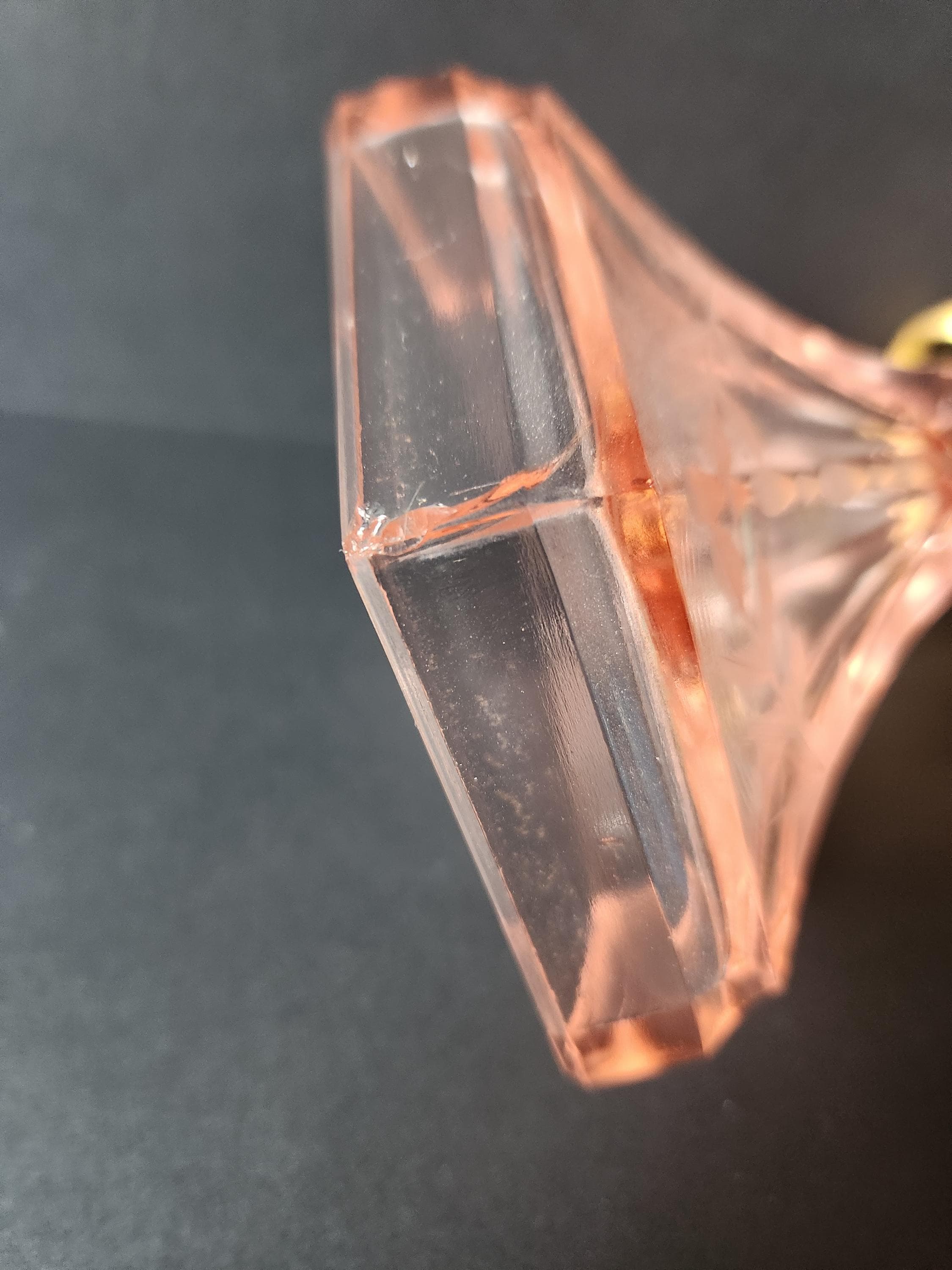 Etched Pink Depression Glass Lamp - Etsy