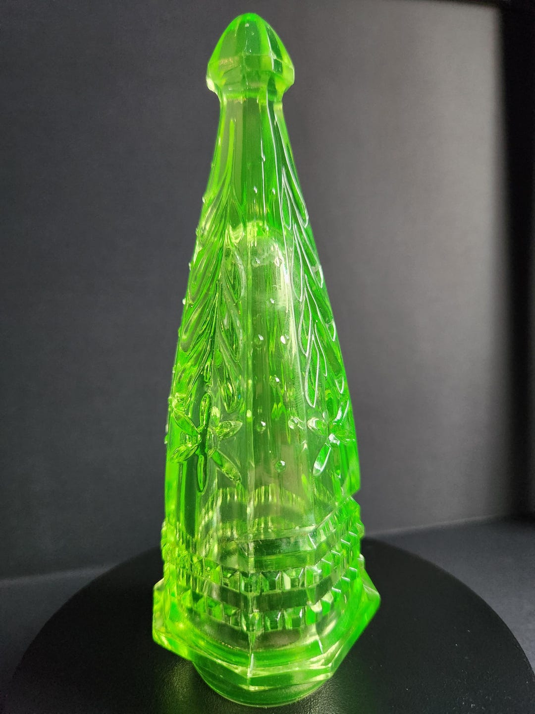Antique Uranium Glass Car / Hearse Vase - Etsy