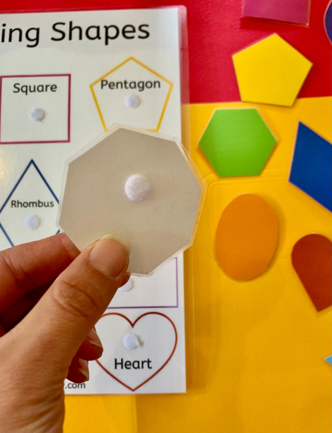 BUSY BOOK, Matching Shapes Activity for Toddlers - Etsy