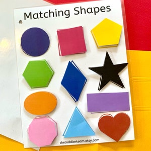 BUSY BOOK, Matching Shapes Activity for Toddlers - Etsy