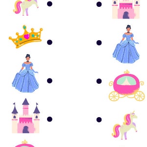 Printable Matching Worksheets for Girls, Children - Colorful - 26 Pages ...