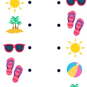 Printable Matching Game Learning Worksheets - Summer Fun Workbook for ...
