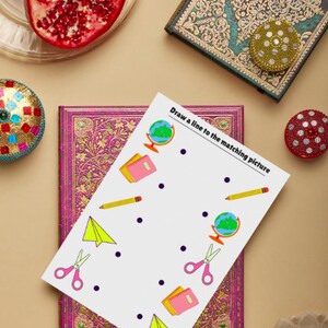 Printable Matching Worksheets for Girls, Children - Colorful - 26 Pages ...