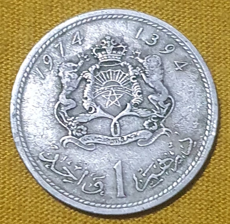 One Dirham 1974, Moroccan Coins, King of Morocco Hassan II - Etsy UK