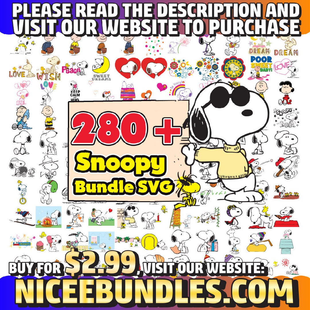 Mega Snoopy Svg Snoopy Bundle Svg Charlie Brown Svg Snoopy Clipart