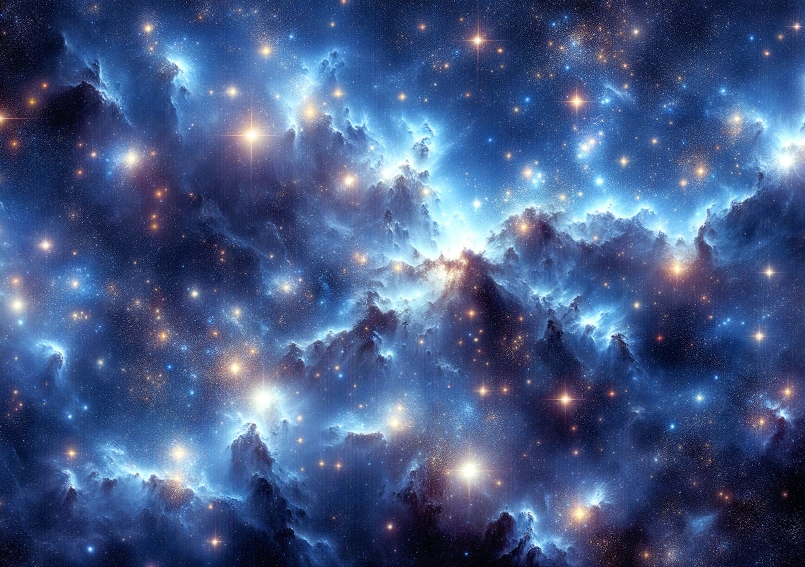 Blue Star-field A4 Size Print - Etsy