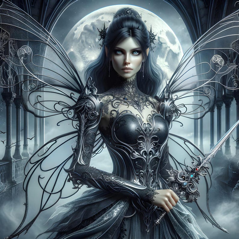 Gothic Warrior Fairy 06 - Digital Download - Fairies - Fantasy - 300 ...