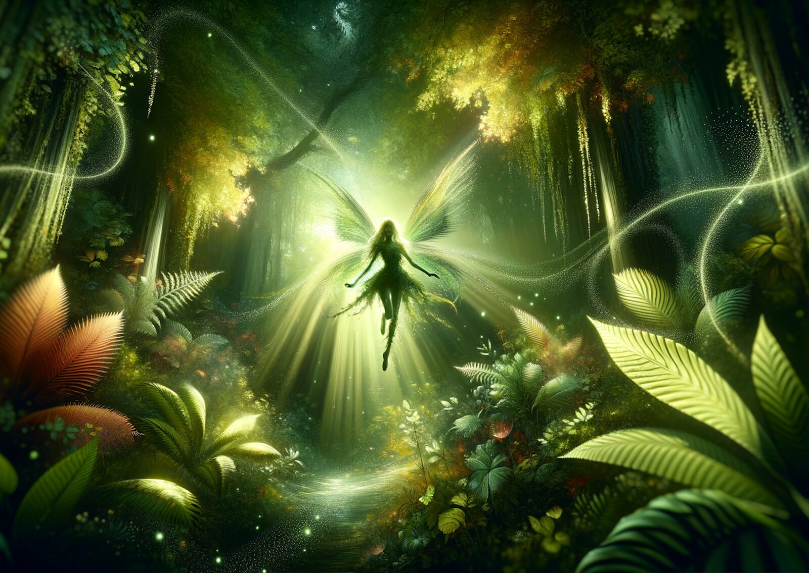 Woodland Fairy Floating in Forest - Digital Download - Fairies ...