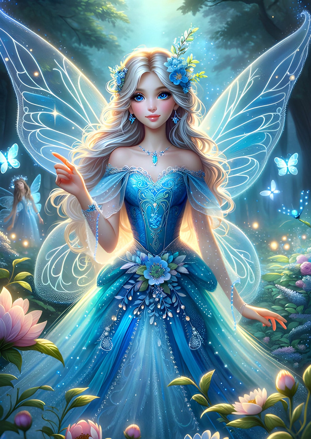Blue Fairy - Digital Download - Fairies - Fantasy - 300 Dpi - Sizes ...