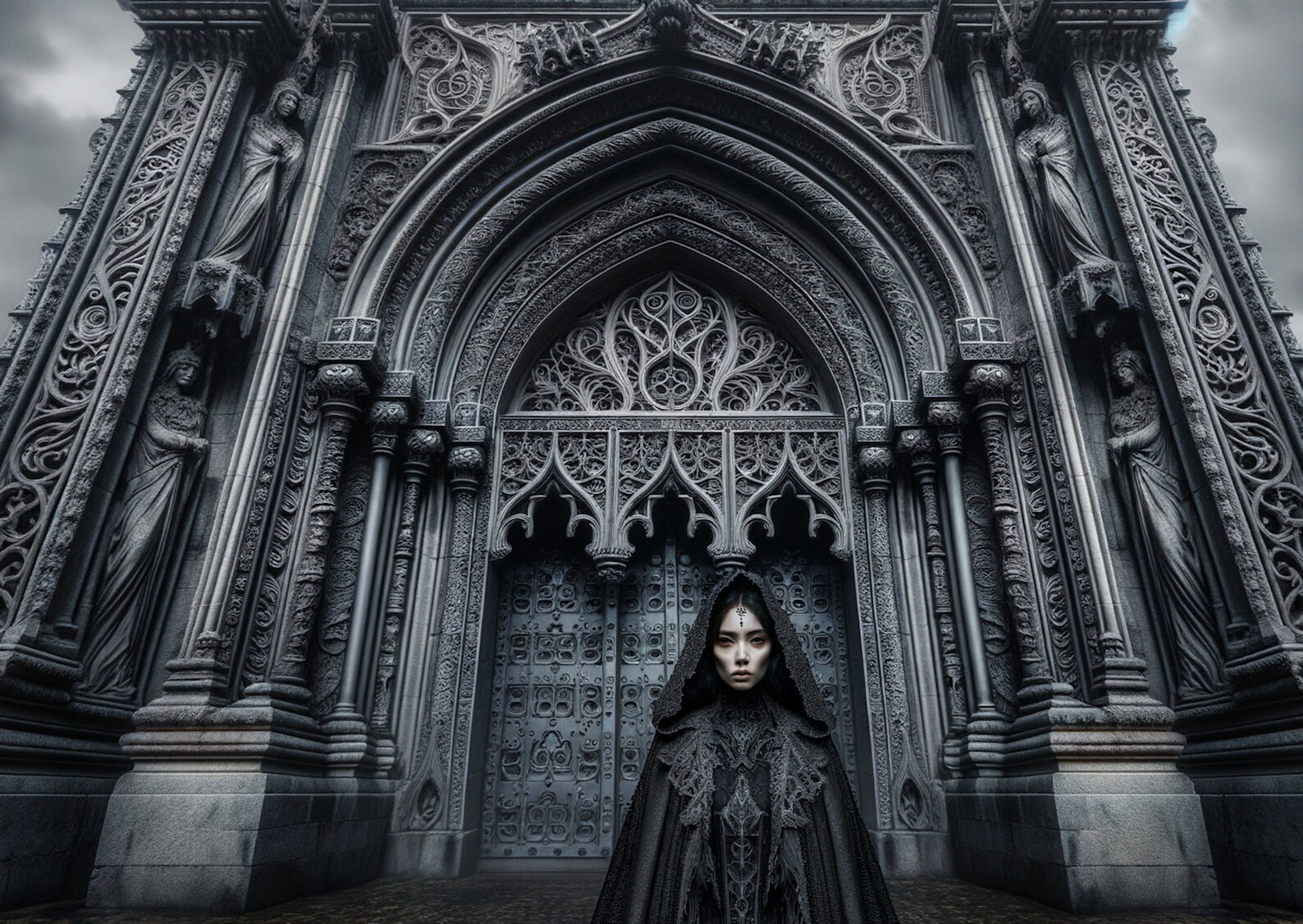 Gothic Mausoleum With Gothic Gate-keeper Digital Download Gothic ...