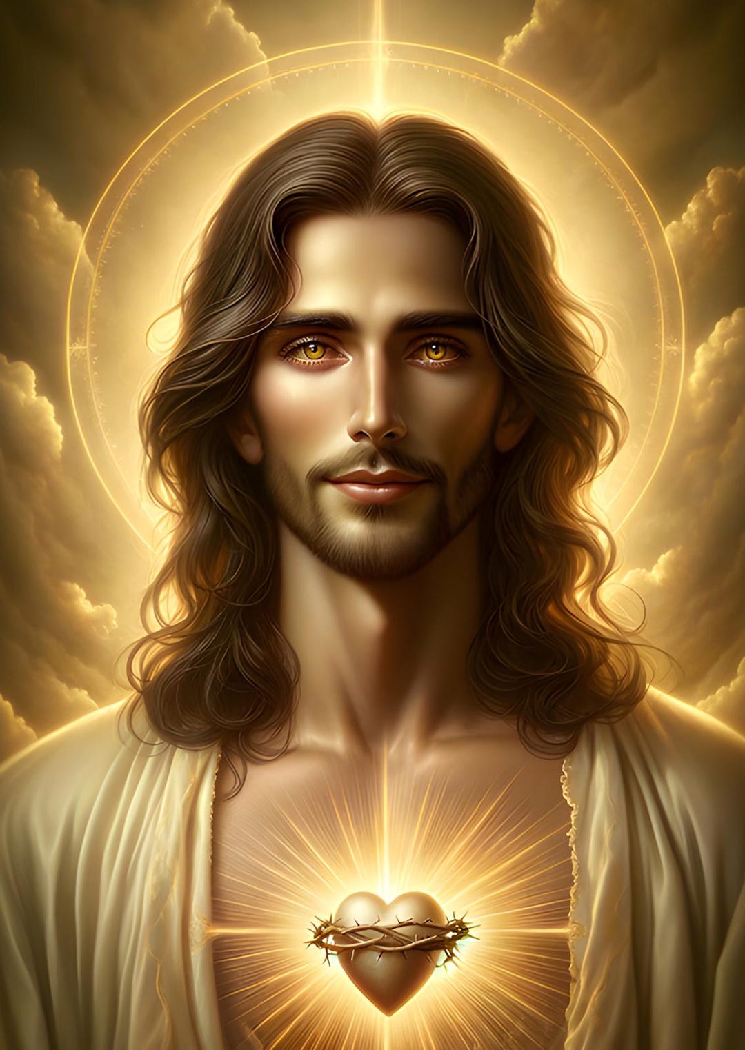 Sacred Heart of Jesus 15 - Digital Download - Religious - Jesus - 300 ...