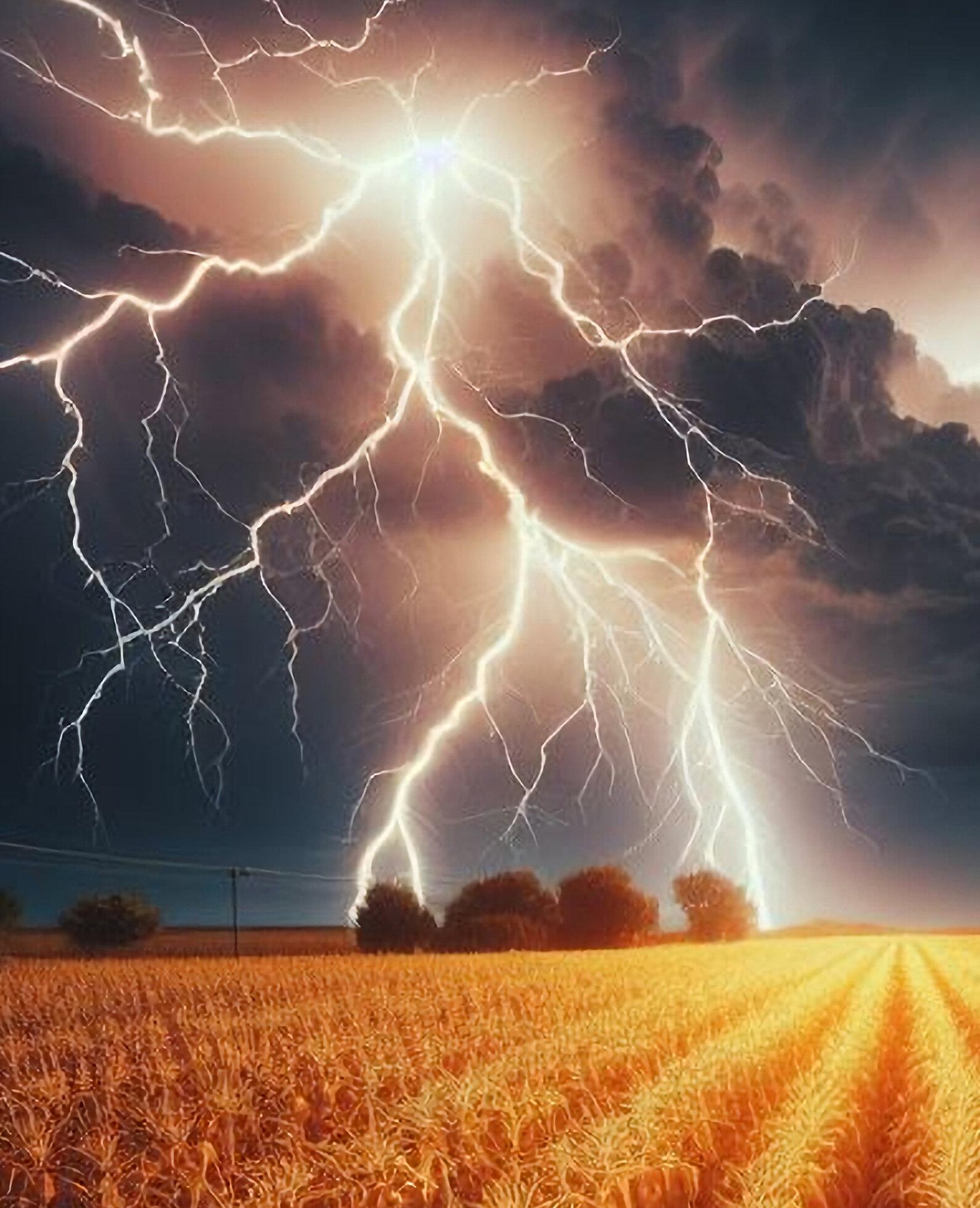 Lightning Strikes Over Corn Field - Digital Download - Landscapes ...