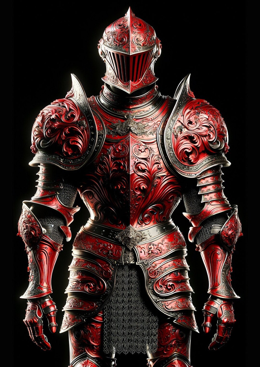 Red Knight 01 - Digital Download - Fantasy - Knights - 300 Dpi - Sizes ...