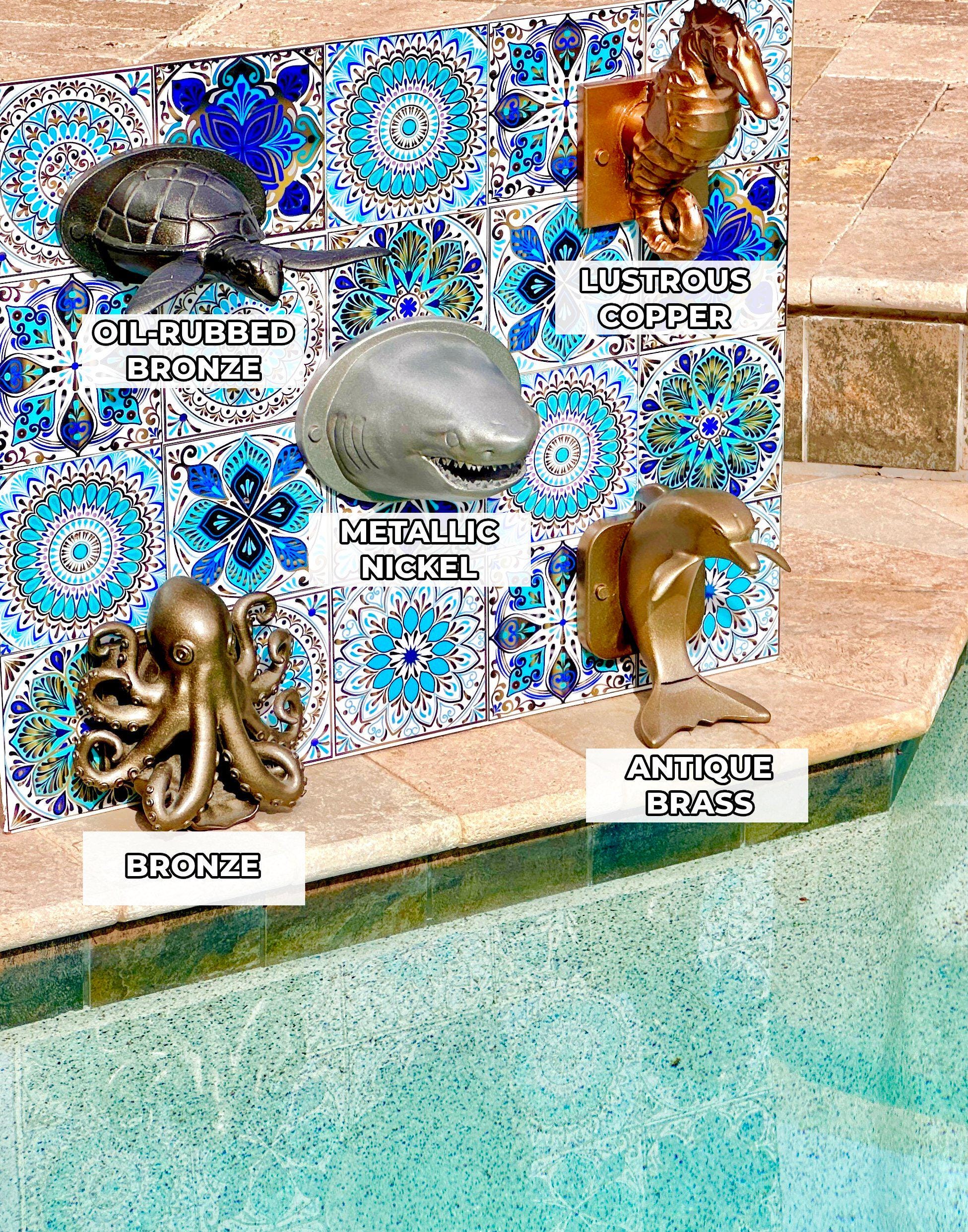 Octopus Pool Scupper Spillway: Hand-finished Metallic Water Feature - Etsy
